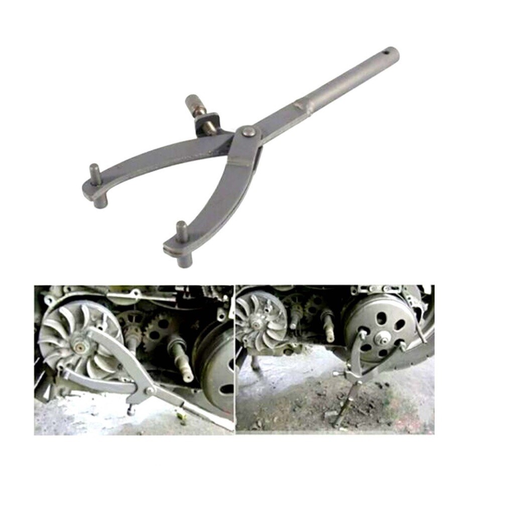 Universal Motorcycle Bike Belt Pulley Holder Spanner Clutch Flywheel Sprocket Wrench Removal ...