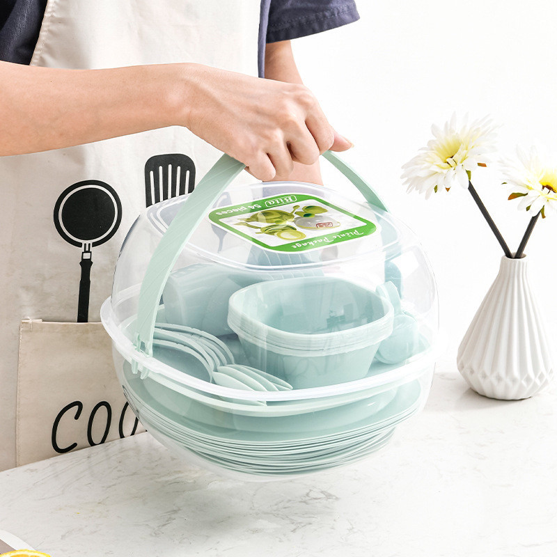 [Special Offer+immediate Shipping] Outdoor Portable Picnic Tableware ...