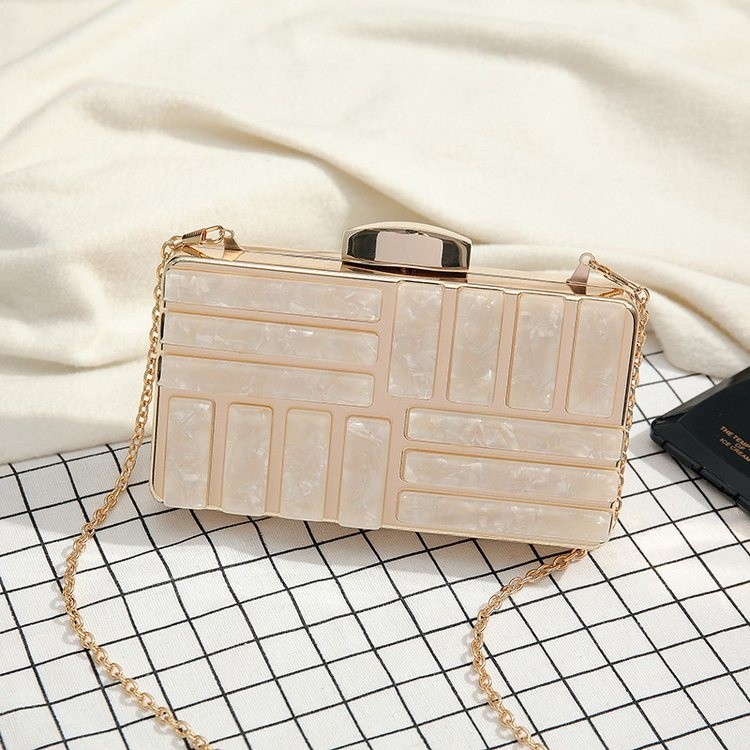 New Marble Pattern Dinner Female Evening Dress Banquet Acrylic Clutch ...