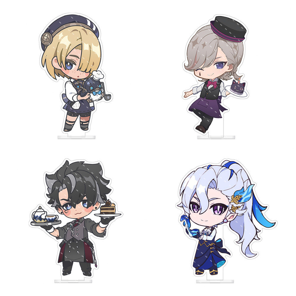 Genshin Impact Plate Desk Decor Waiter Standing Freminet Collection ...