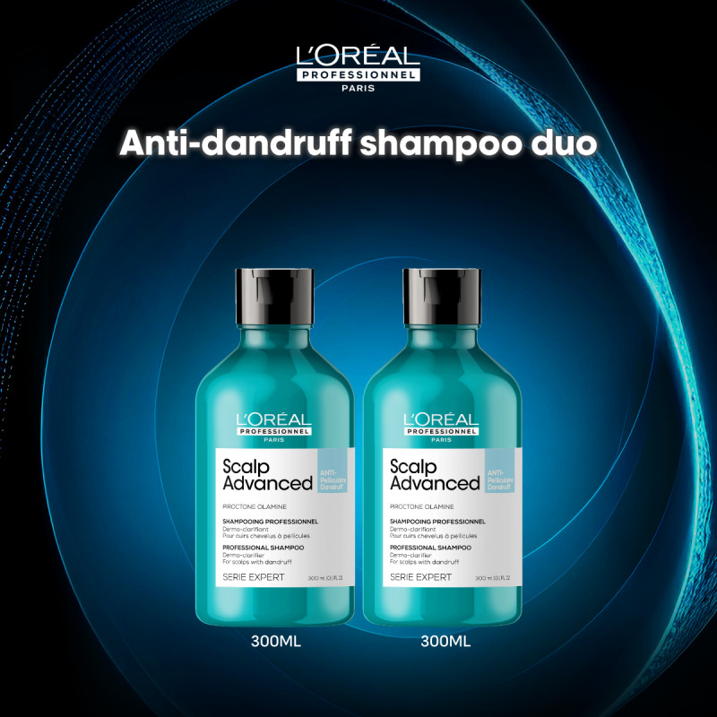 L’Oréal Professionnel Serie Expert Scalp Advanced Anti-Dandruff Shampoo Duo 300ml | Shopee Malaysia