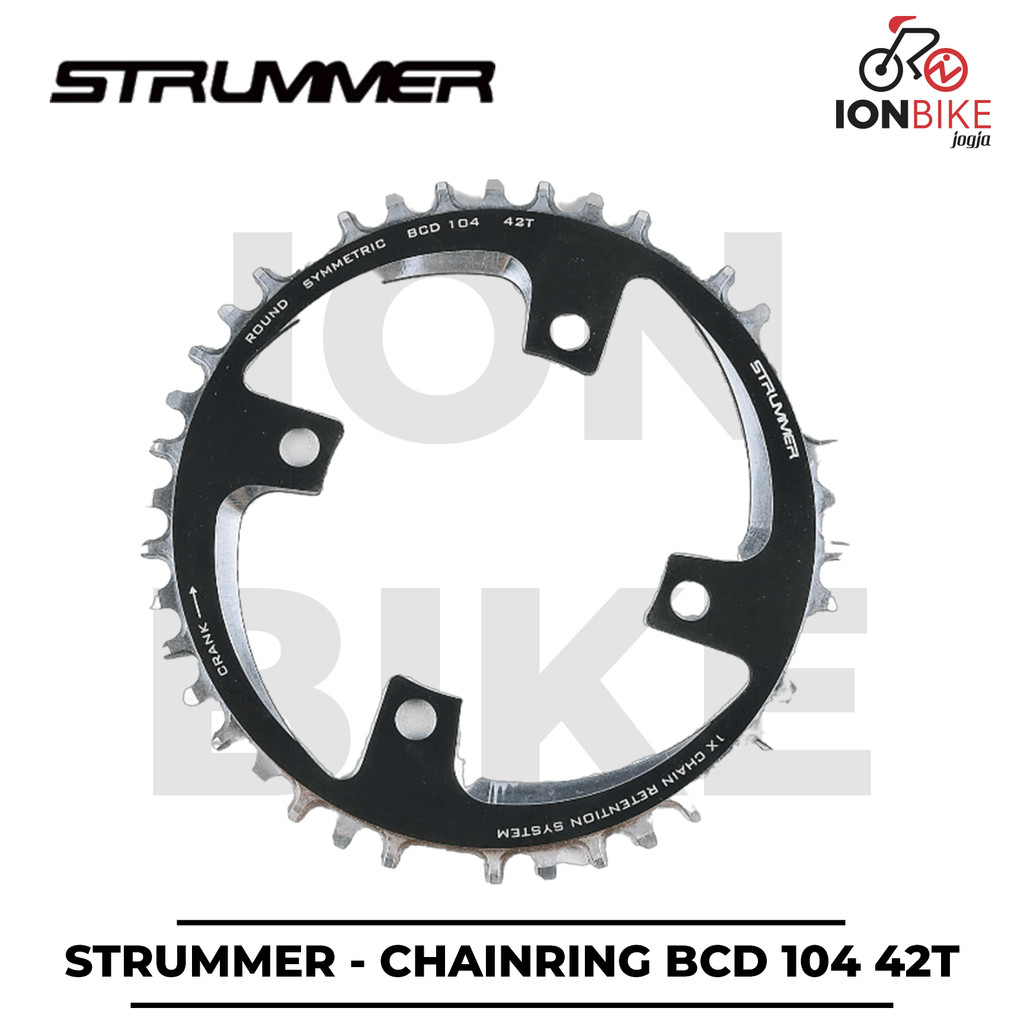 Chainring Strummer 42T BCD 104 Alloy Narrow Wide CNC Chain Ring Bicycle ...