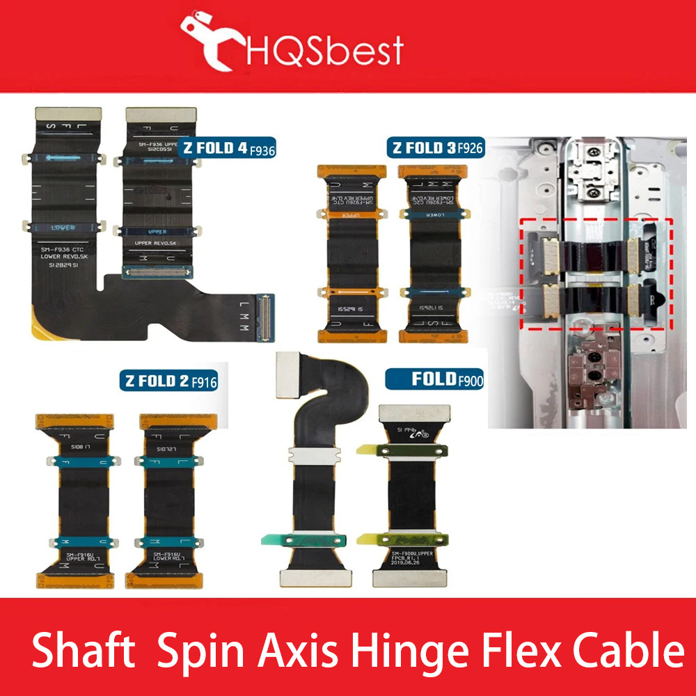 Rotating Spindle Shaft Spin Axis Hinge Flex Cable For Samsung Galaxy Z ...