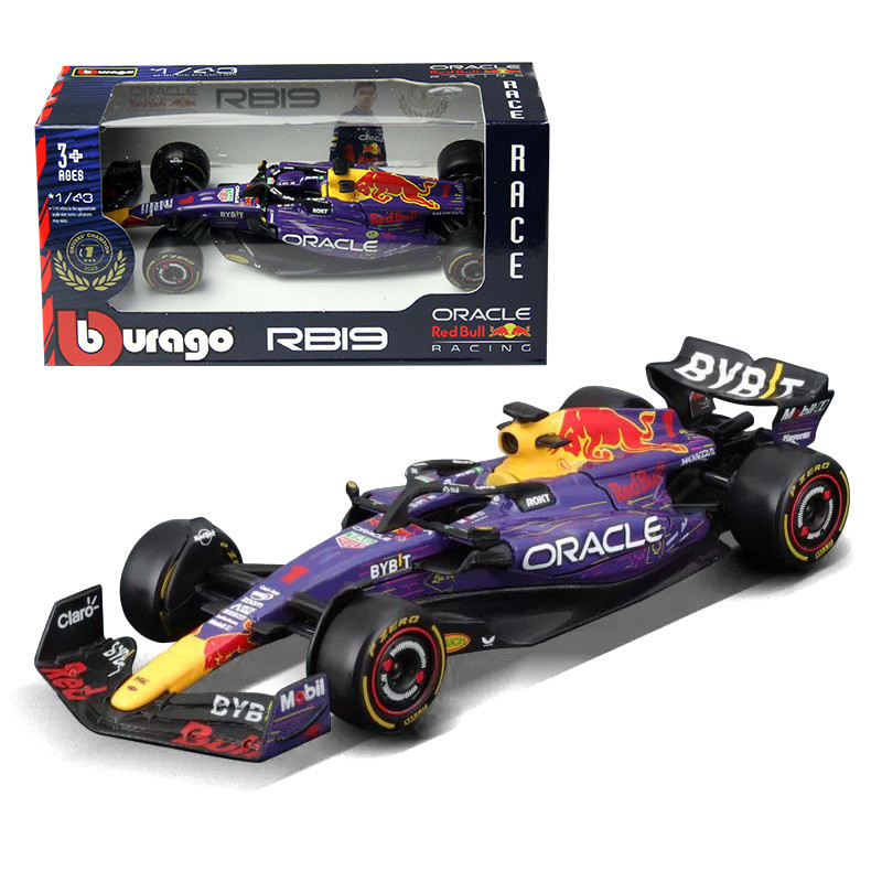 Bburago 1:43 2023 F1 Red Bull RB19 Las Vegas GP#1 Max Verstappen #16 ...