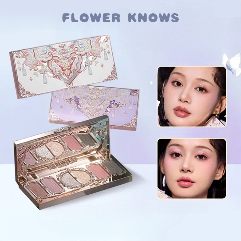 FLOWER KNOWS Eyeshadow 花知晓眼影蝴蝶云肩系列浮雕六色眼影盘 Butterfly Cloud Shoulder Six ...