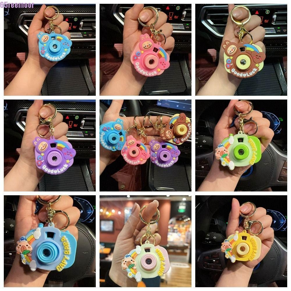 REEMOOR Labubu Keychain, Cute Cartoon Projection Camera Keyring, Bag ...