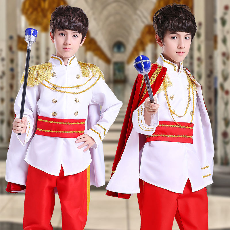 7PCS King Prince Costume for Kids Boy Medieval European Royal Clothes ...