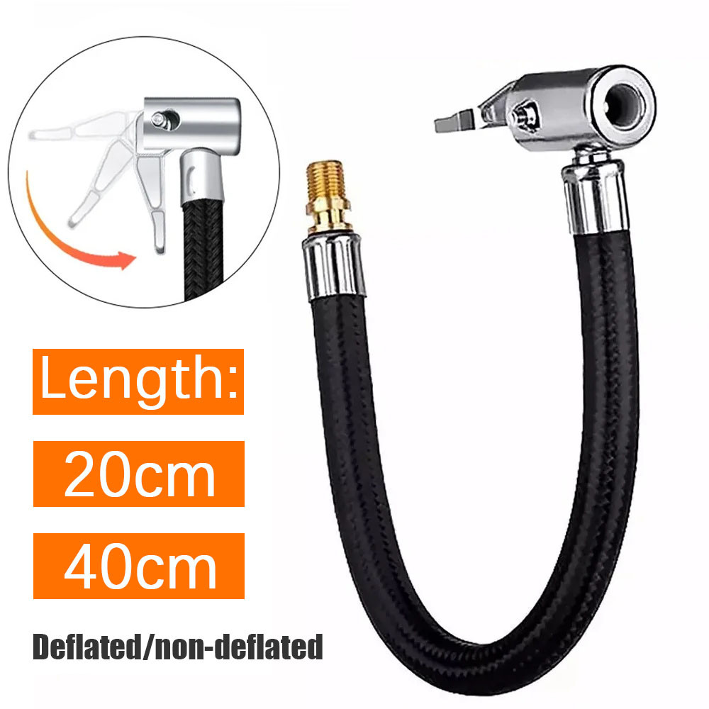 Car Tire Air Inflat Extension Hose Tyre Inflation Tube Adapter ...