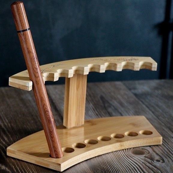 Incense Tube Display Stand Bamboo8Hole Storage Rack Incense Tube ...