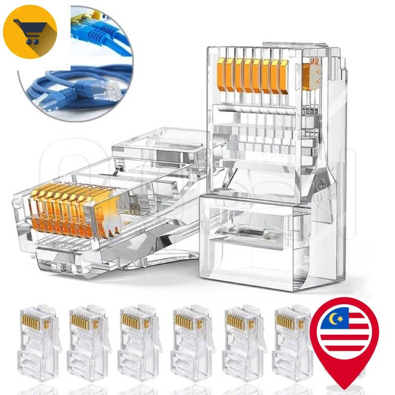 MK2 CAT6 CAT5 Through-hole Gold-plated Crystal Head / Ethernet Cables ...