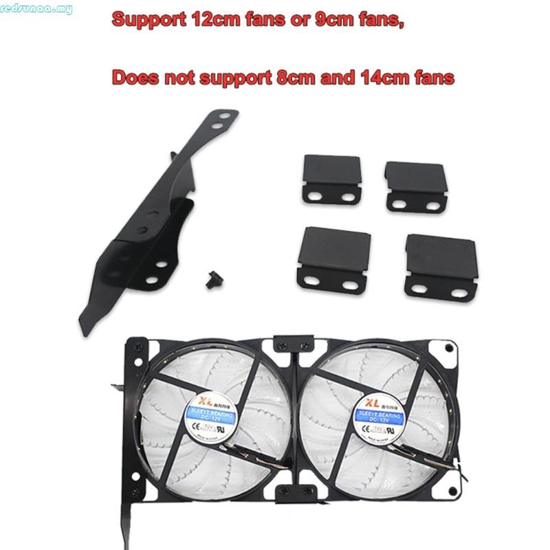 redsunaa 3 Fan Rack PCI Slot Cover Bracket 80-90mm Video Card Cooling ...