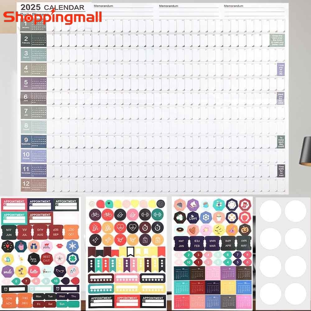 2025 Annual Plan Comes with Decorative Sticker Calendar - Multi ...