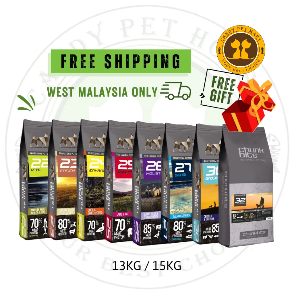 Chunkbits Dog Dry Food - 13KG / 13KG+2KG (Original Pack) | Shopee Malaysia