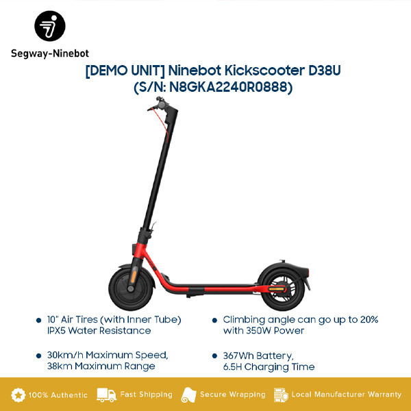 [DEMO UNIT] Ninebot Kickscooter D38U (S/N: N8GKA2240R0888) - Original by Ninebot Malaysia ...
