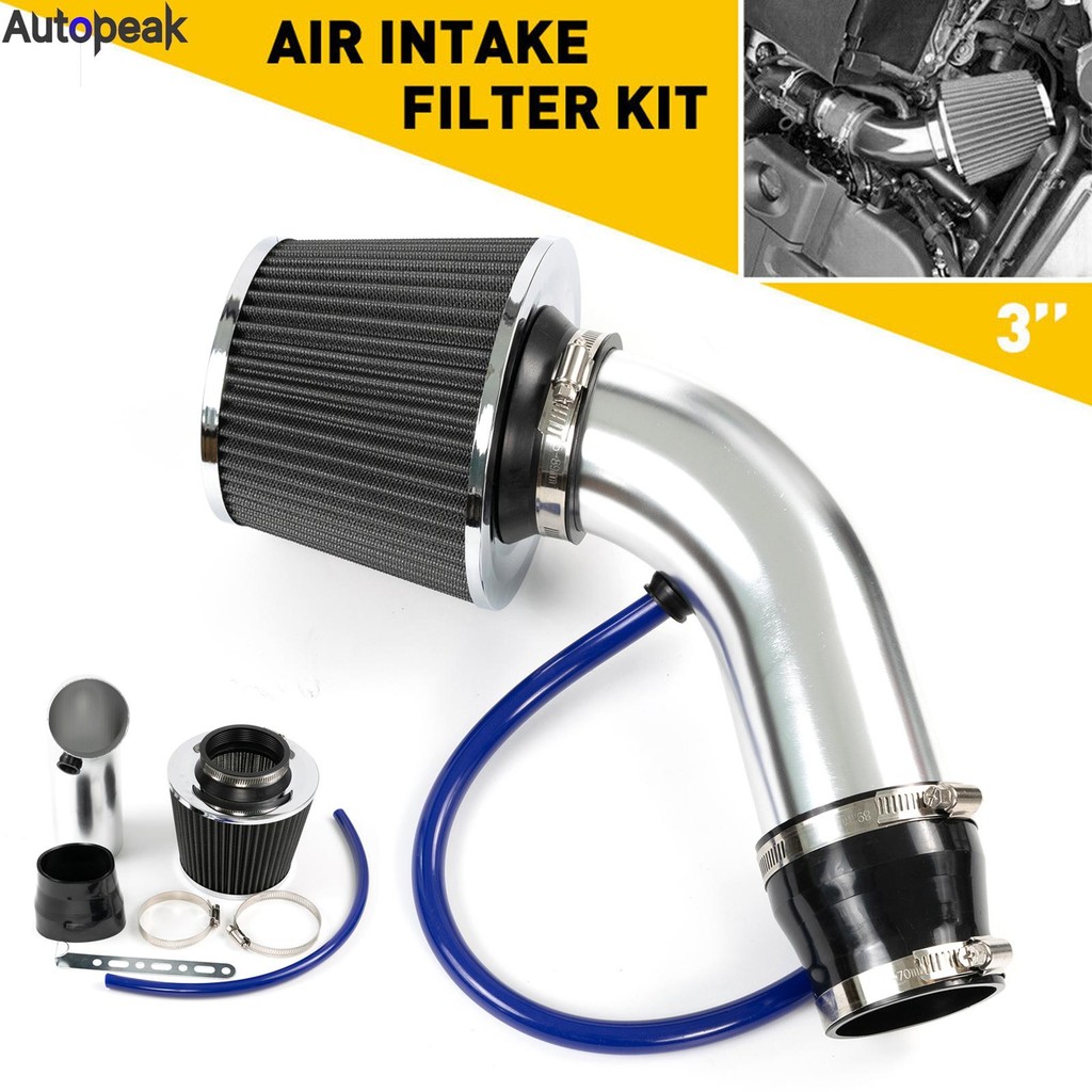 3 Inch Aluminum Pipe Car Turbo Piping Cold Air Intake System Filter Car ...