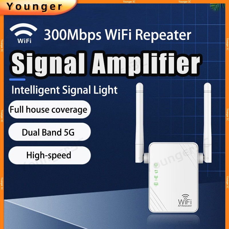 300Mbps Dual Band WiFi Signal Amplifier,Wireless Strengthen Range ...
