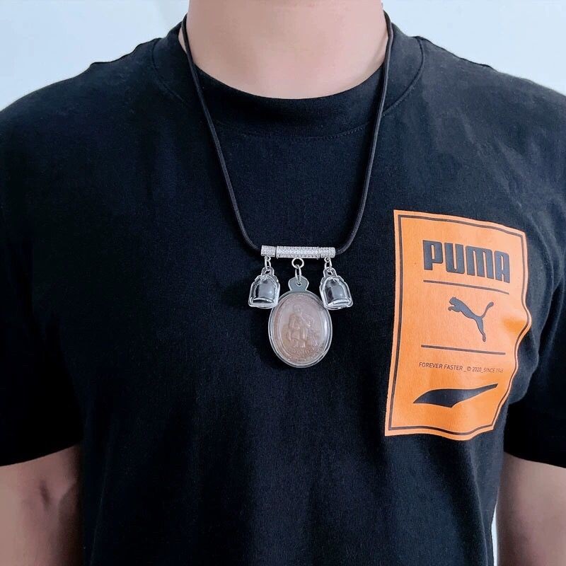 Thai Buddha amulet chain with three hanging Buddha amulets, special ...