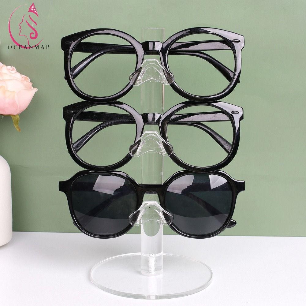OCEANMAP Transparent Glasses Rack Eyeglasses Display Stand Creative DIY ...