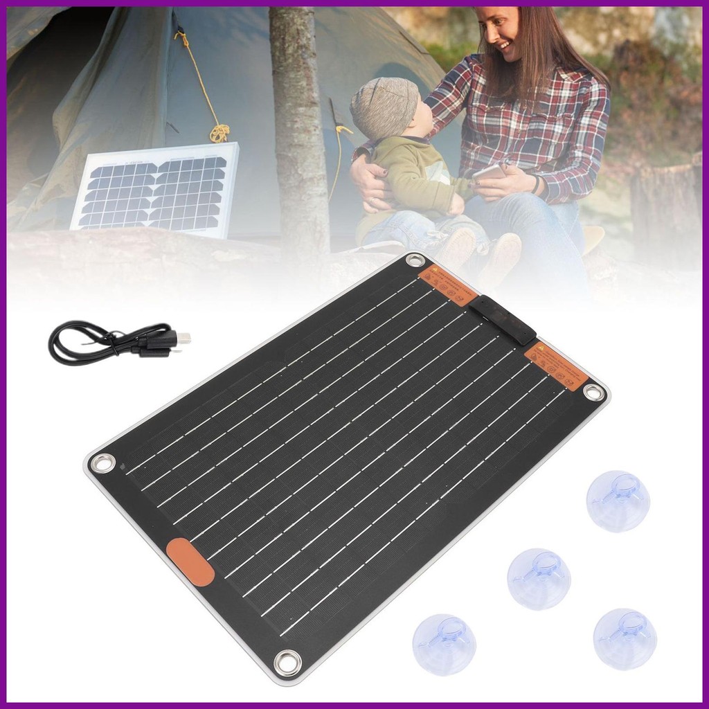 Solar Panel Charger USB-C Solar Battery Charger Fast Charging ...
