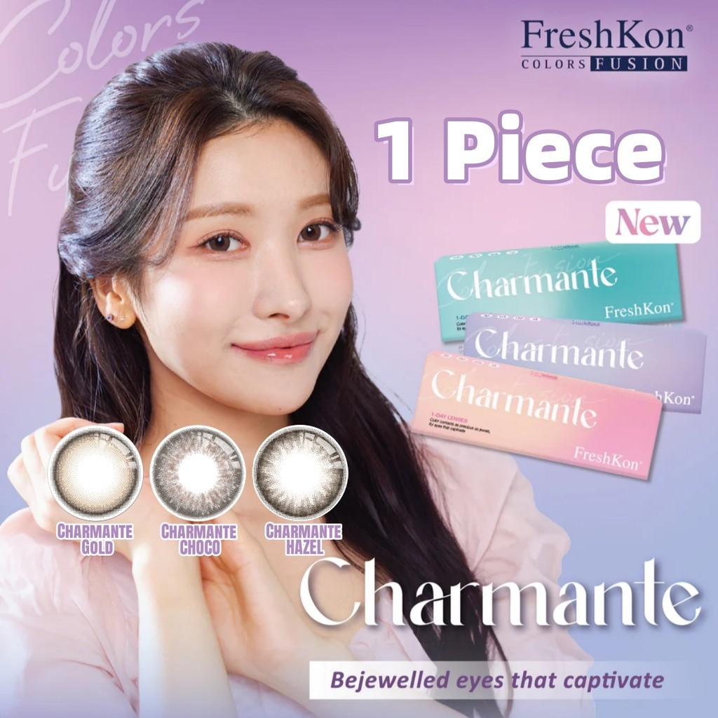 (1 PCS) " LOOSE PIECE " FreshKon Charmante 1 Day Daily Disposable 1 Day ...
