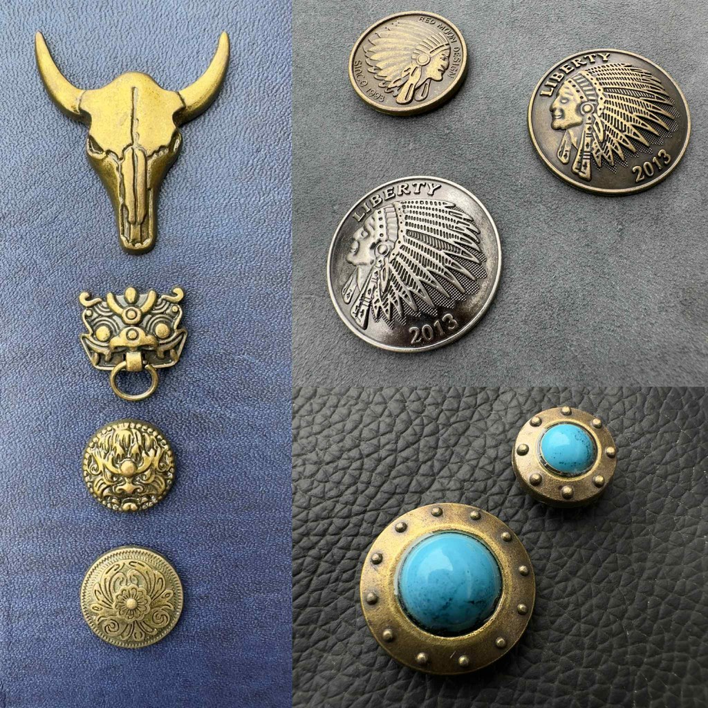 Leathercraft Conchos Screw Alloy Bronze Color Barang Handmade Hiasan ...