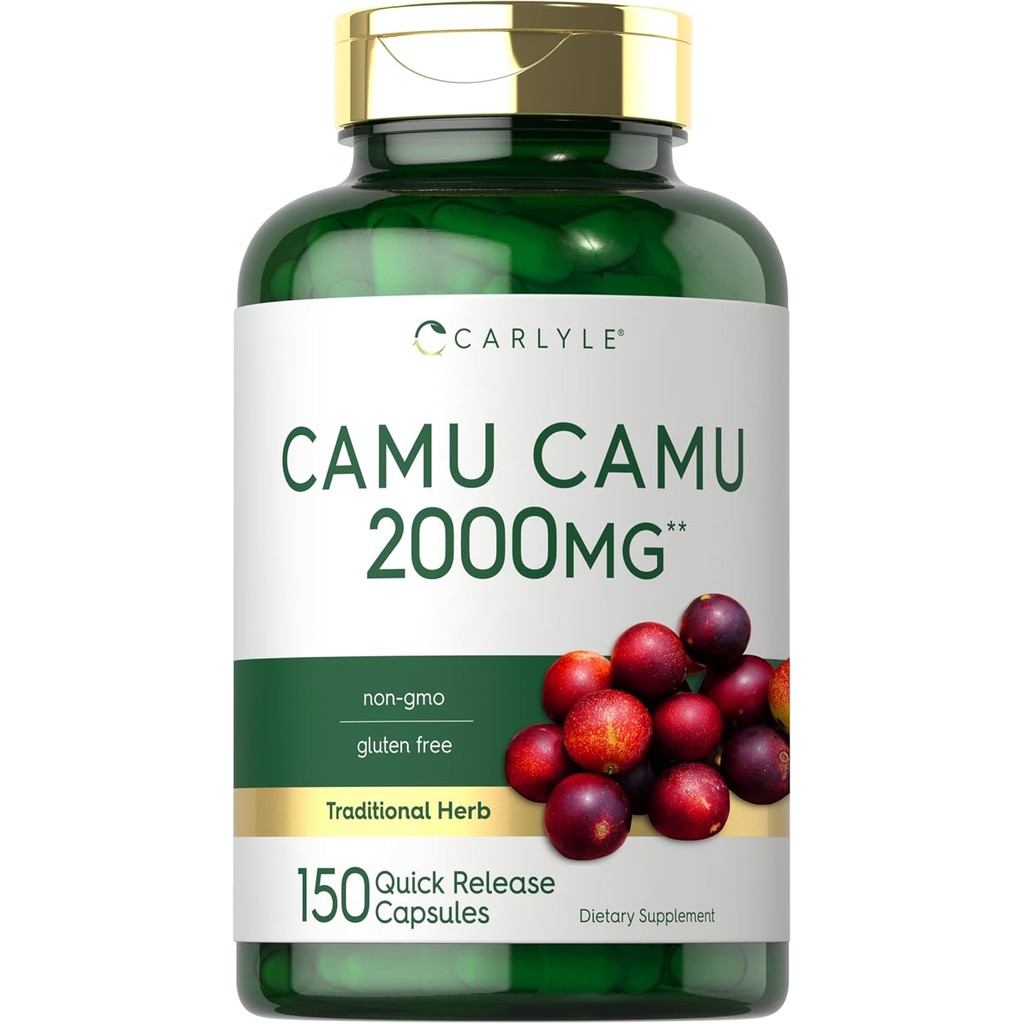 Carlyle Camu Camu with Vitamin C | 2000mg | 150 Capsules | Herb Extract ...