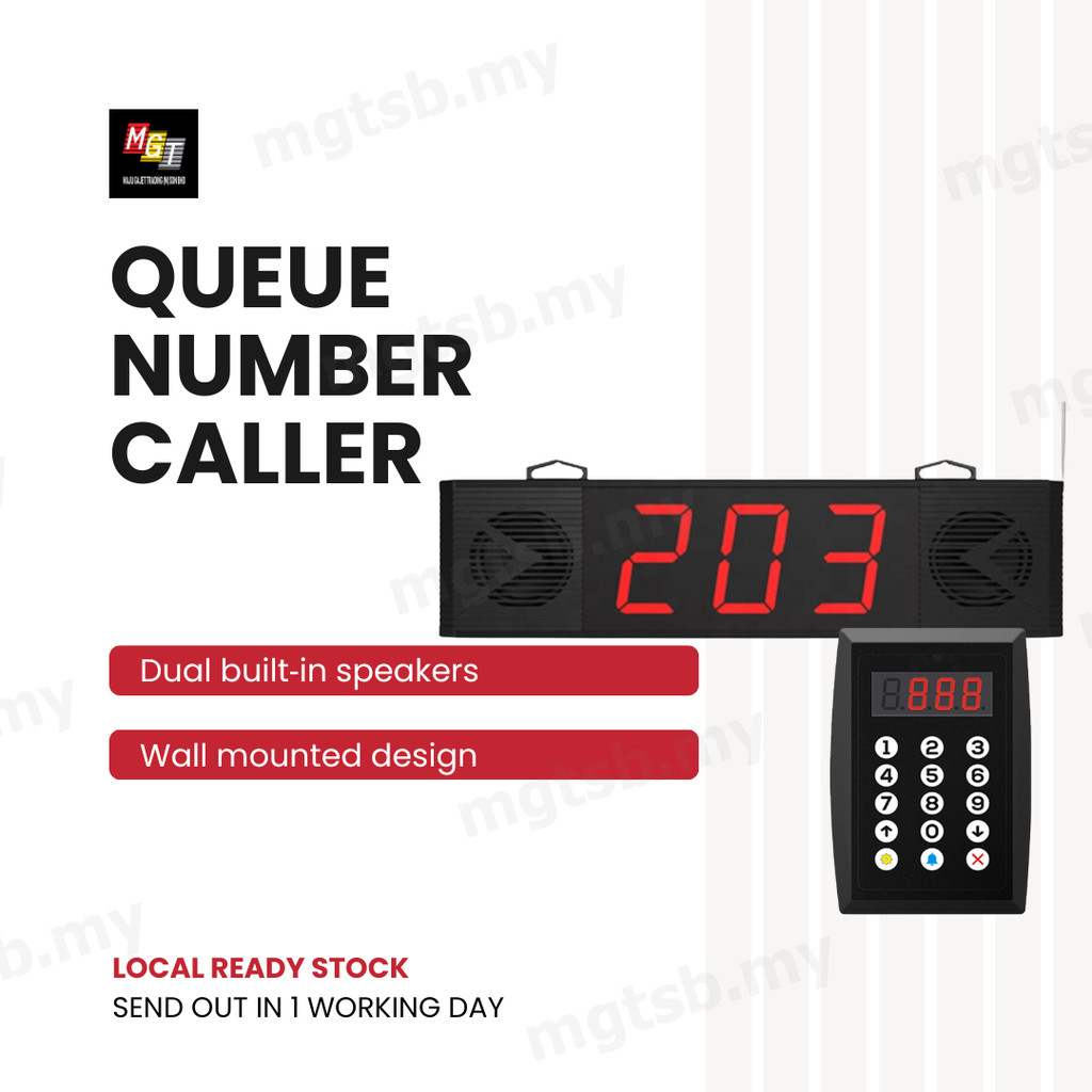 EXTRA LOUD Queue Number Calling System Order Caller QMS Management ...
