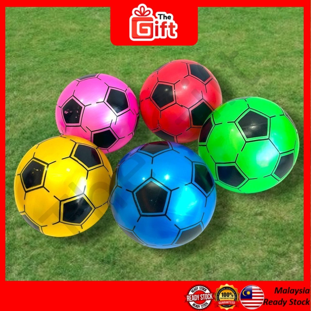 The Gift Inflatable Rubber Bouncy Balls Football & Basketball For Kids ...