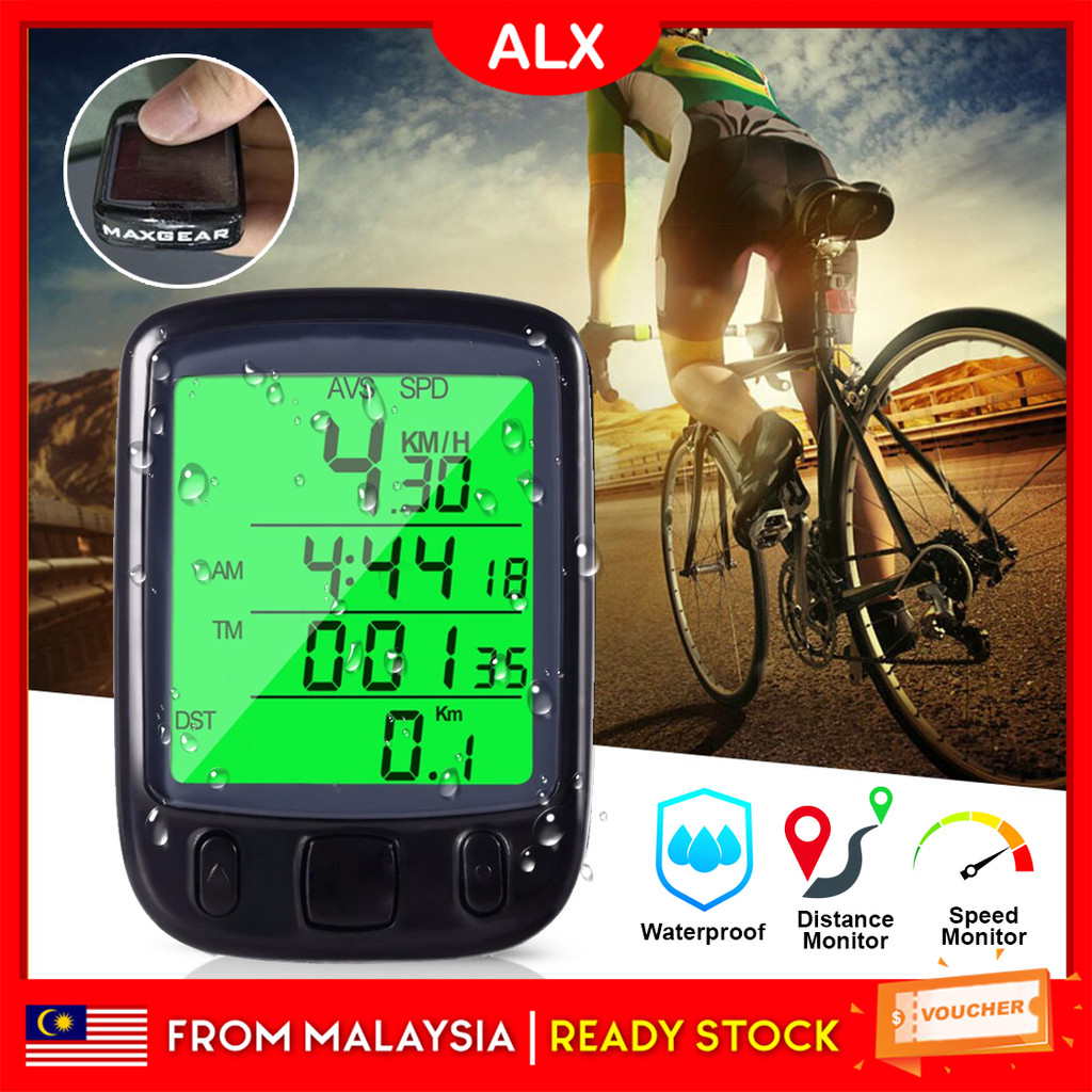 ALX MAXGEAR Multifunction Wired Waterproof Bicycle Stopwatch ...