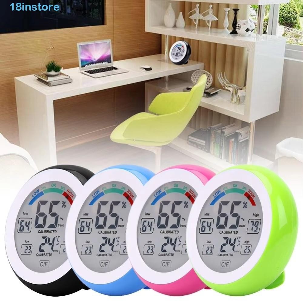 INSTORE Digital Thermometer Hygrometer, LCD Display Circular ...
