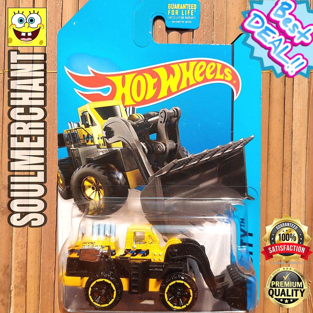 Hot Wheels Wheel Loader Yellow HW City Car Tractor Original Mattel ...