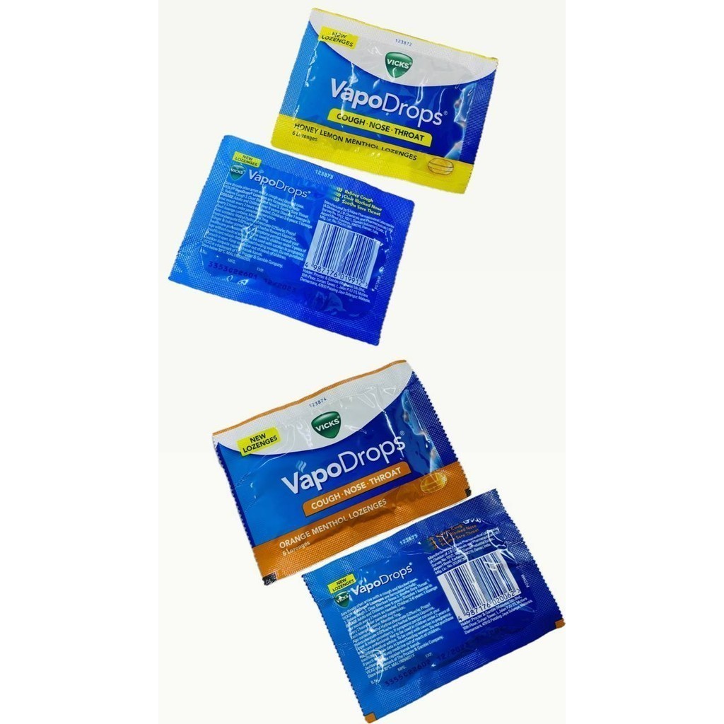 VICKS VAPODROPS 6'S HONEY LEMON | ORANGE (EXP:11/2025) | Shopee Malaysia