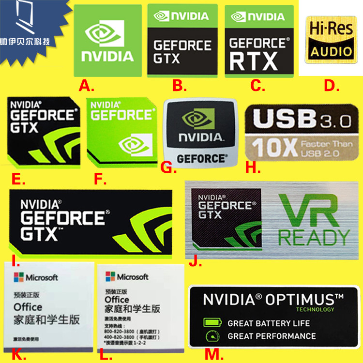 2025 Decorative Sticker Yingweida Graphics Card NVIDIA GTX GEFORCE ...