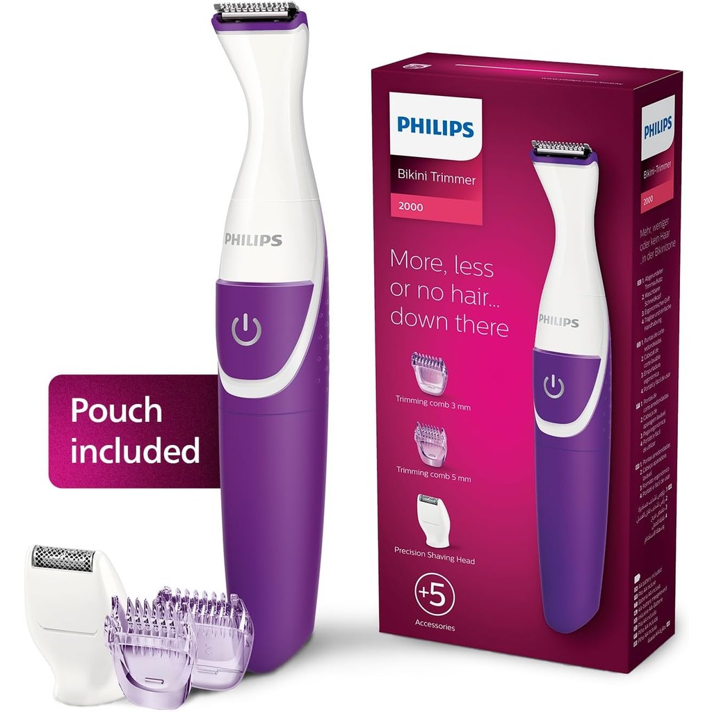 Philips BRT383/15 BikiniGenie Pemangkas Basah & Kering, Ungu | Shopee ...