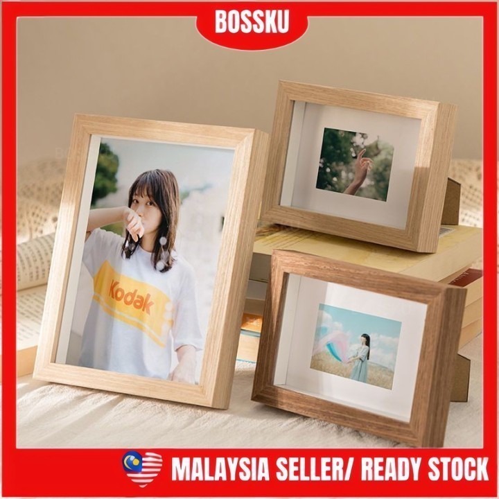 Bossku Wooden Photo Frame Picture Frame Gambar Bingkai Foto Gambar Frem ...