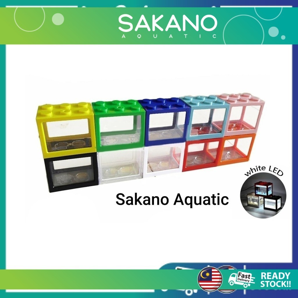 Aquarium Mini Lego Block Tank Betta, Guppy Tank Building Block Ant Tank ...