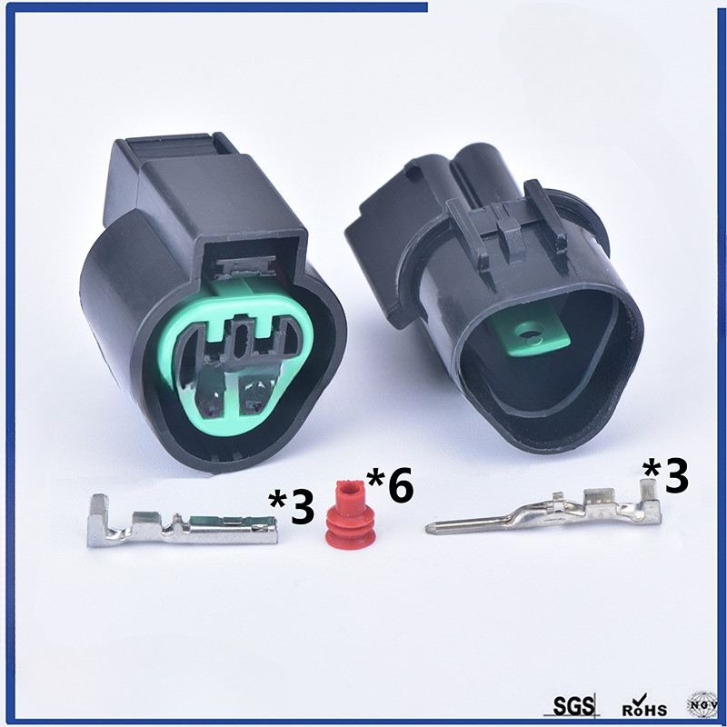 1 set 3 Pin way (Male+Female) Kum Waterproof Electrical Wire Auto ...
