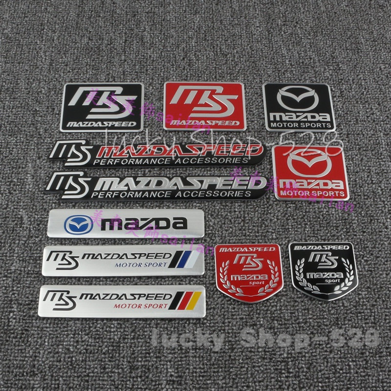 1 x 3D stereo Metal Mazda MAZDASPEED MS Letter Logo Emblem Sticker ...