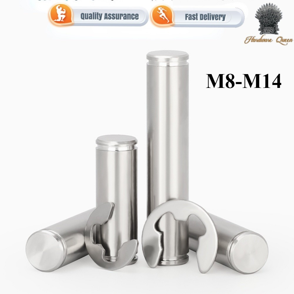 [QO] 304 Stainless Steel with Slot Pin Shaft M8/M10/M12M14 Circlip Pin ...