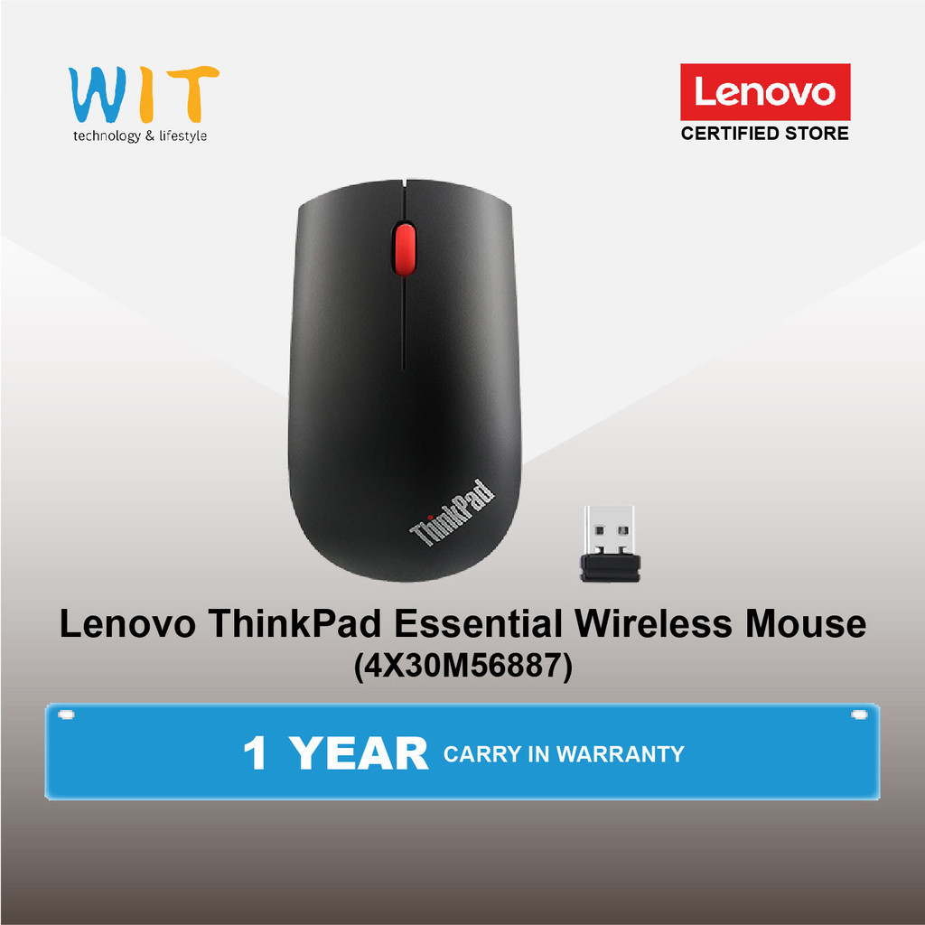 Lenovo ThinkPad Essential Wireless Mouse (4X30M56887) | Shopee Malaysia