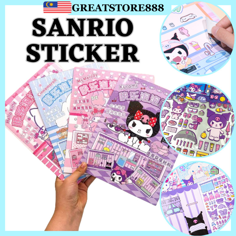 Pretend Play Bubble Sticker Sanrio DIY Bubble Stickers Quiet Book ...