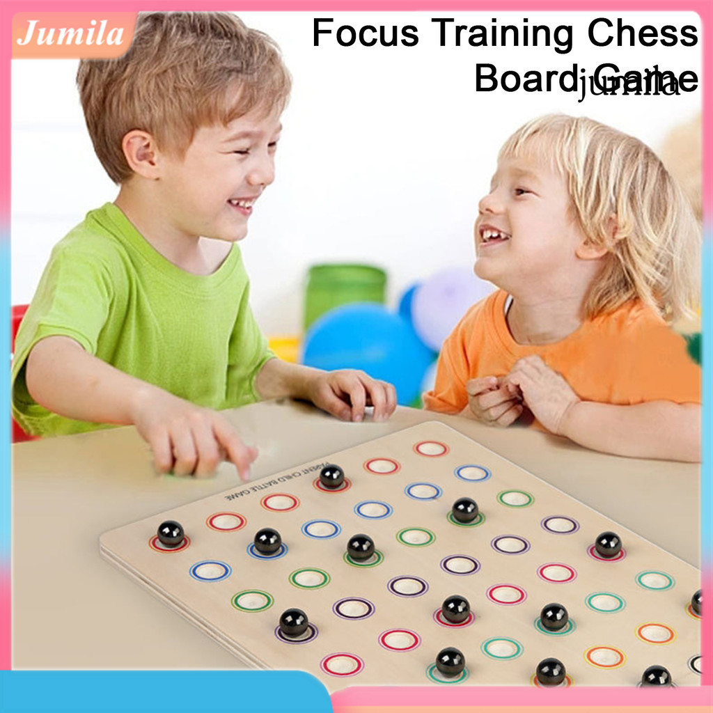 [jum] 1 Set ic Chess Board Game with Wooden Base 20 Stone Parent-child ...