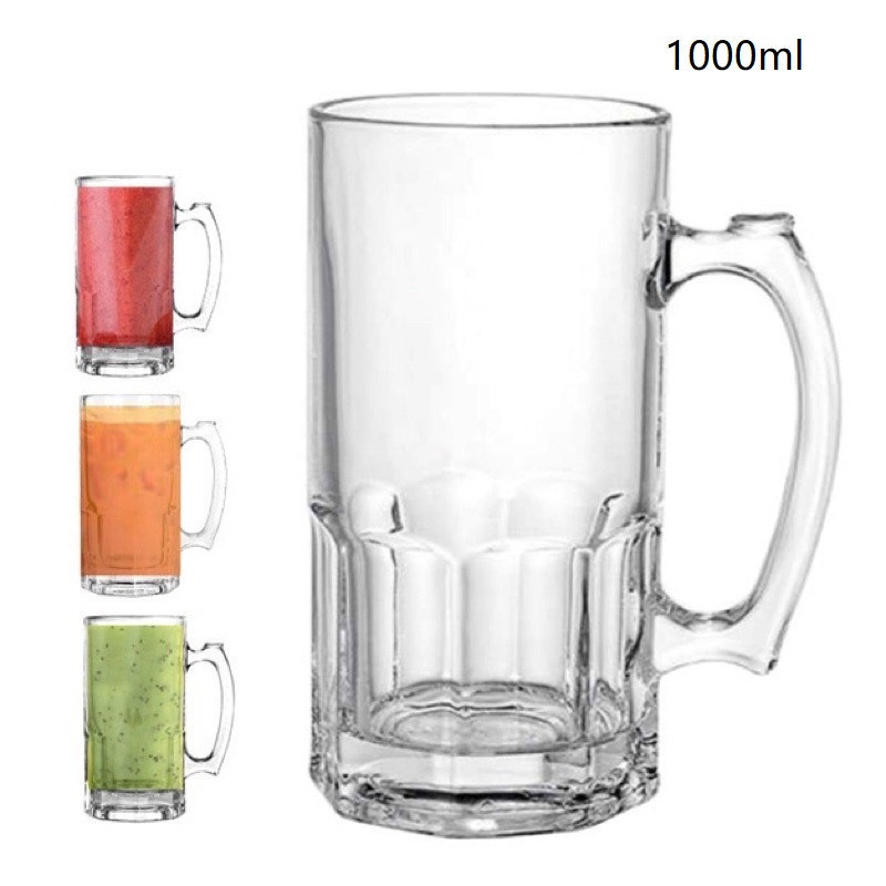 B20 Transparent Big Glass Mug Cup 325ml 620ml 1000ml / Big Glass Beer ...