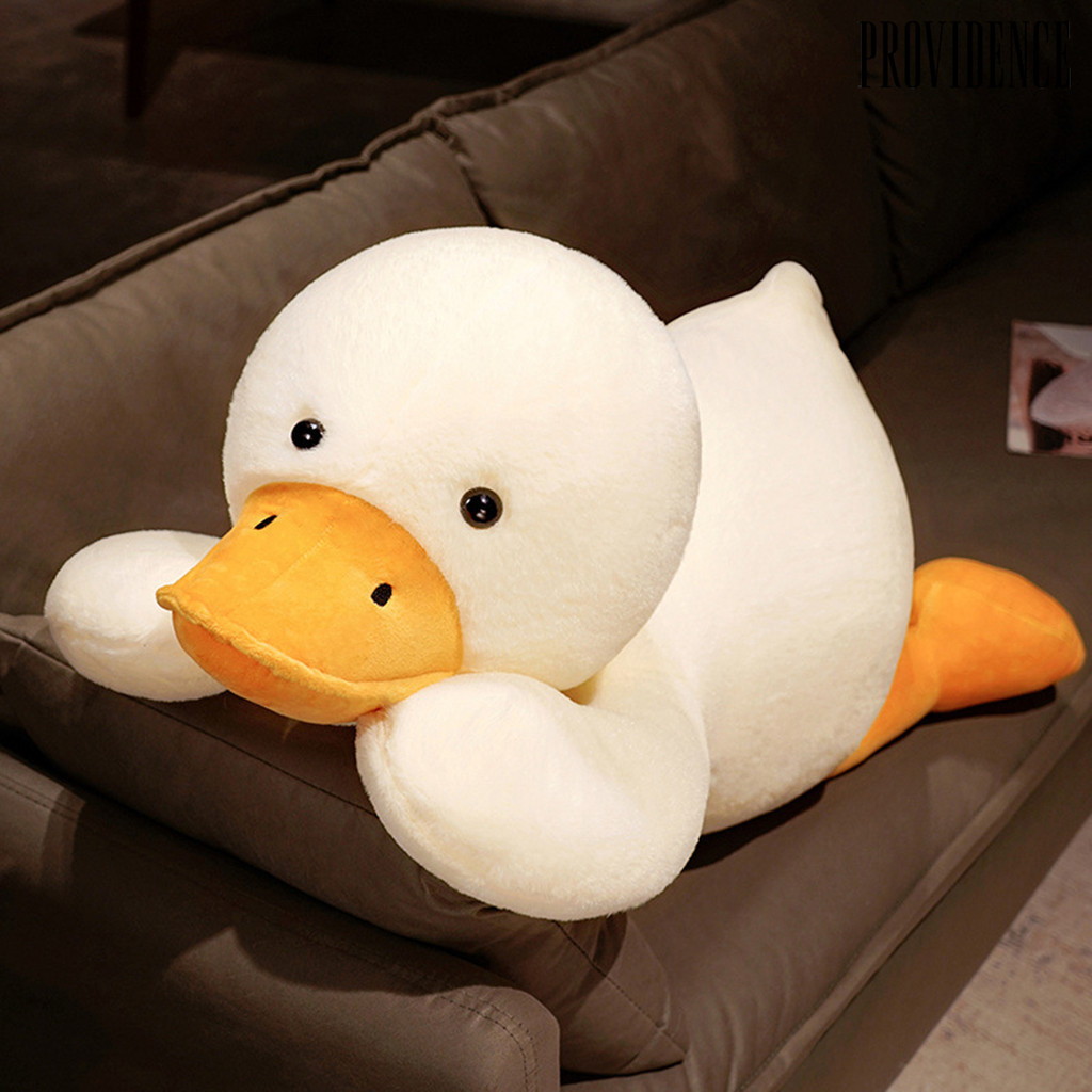 【providence】Stuffed Duck Pillow Cute 3D Eyes Flat Mouth White Duck ...