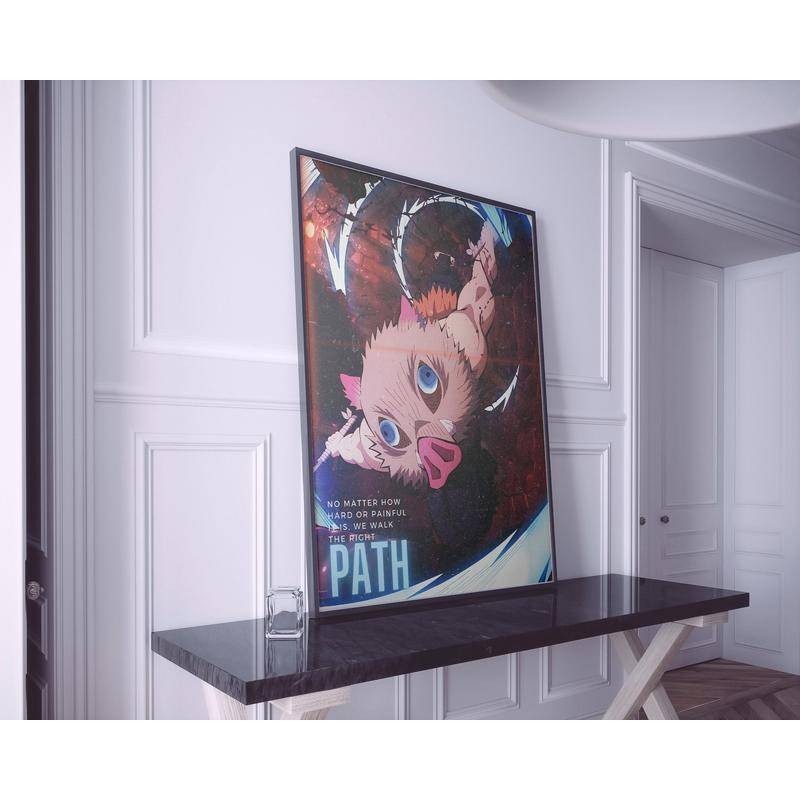 Inosuke Demon Slayer Digital Print, Motivational Anime Poster ...