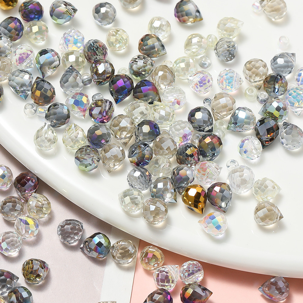 St. kunkka 6 * 7mm Glass Crystal Beads 10Pcs Water Drop Beads for DIY ...