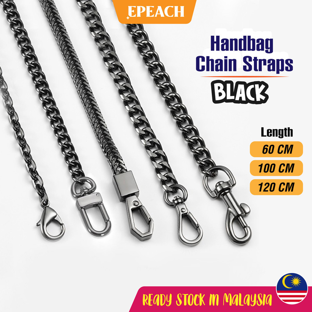epeach Handbag Metal Chain Strap Black | Tali Rantai Beg Tangan ...