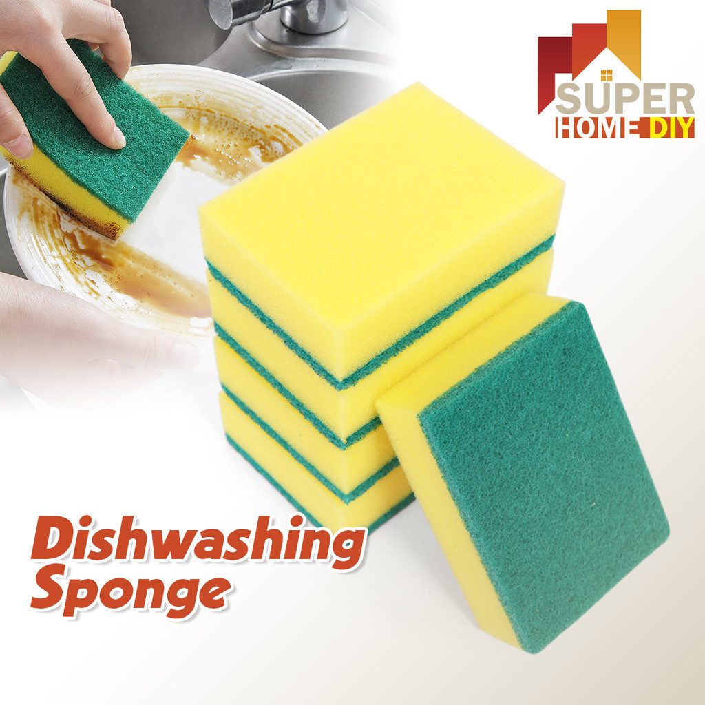 1pc Kitchen Cleaning Sponge Scouring Pads Dish Washing Sponge Square ...