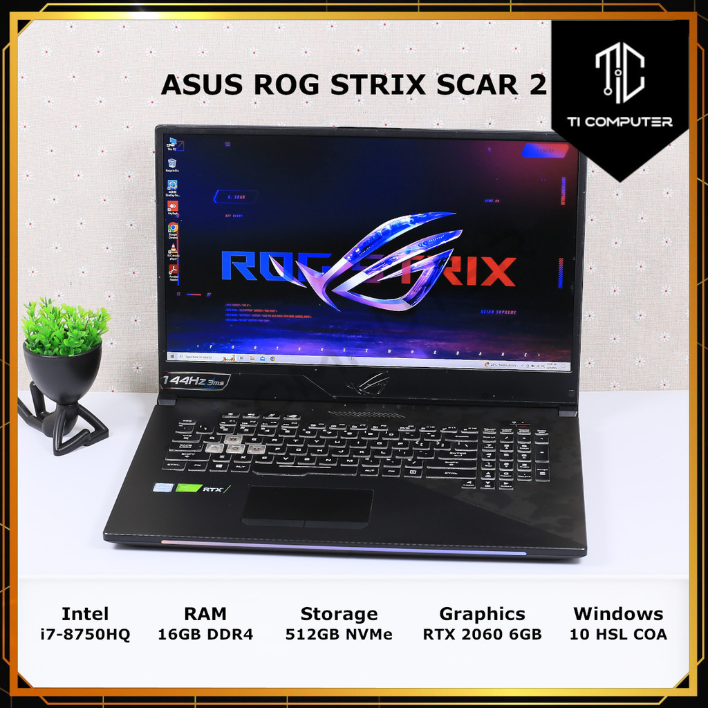 ASUS ROG STRIX SCAR 2 GL704GV Intel Core i7-8750HQ 16GB RAM 512GB NVMe ...