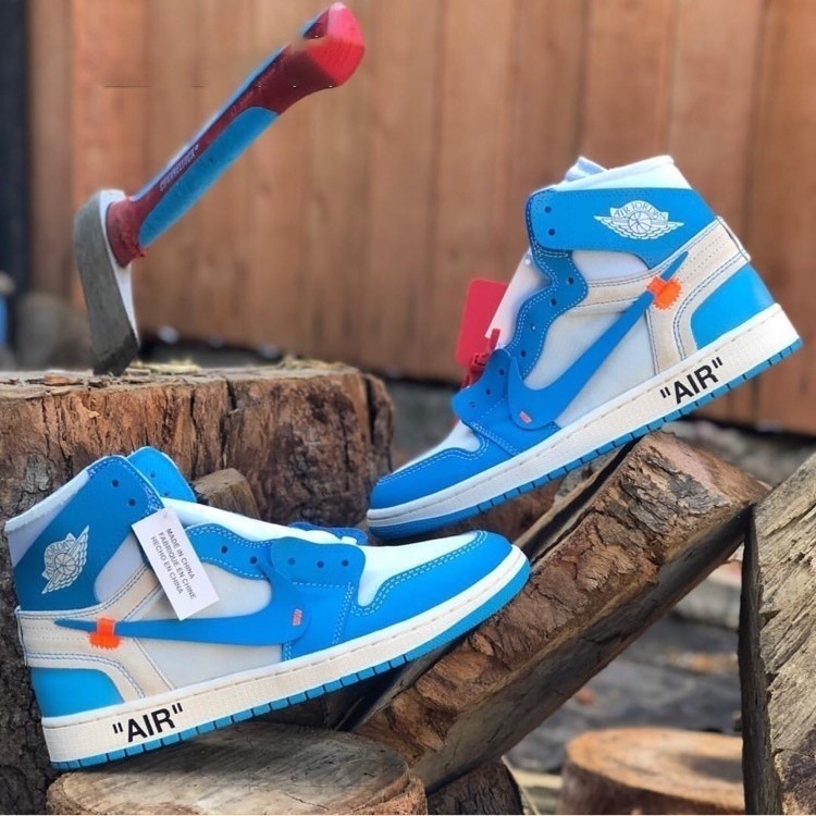 Kasut Off-White X Air Jordan 1 Retro tinggi OG "UNC" klasik Retro High ...